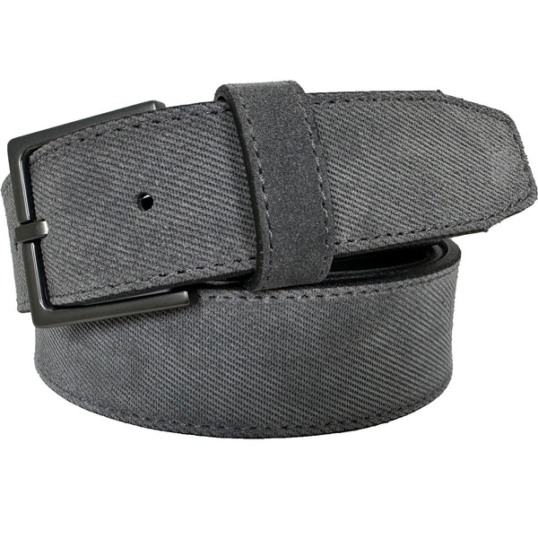 GREY TEXTURE EMBOSSED SUEDE BELT 35MM – Italian Belt Company